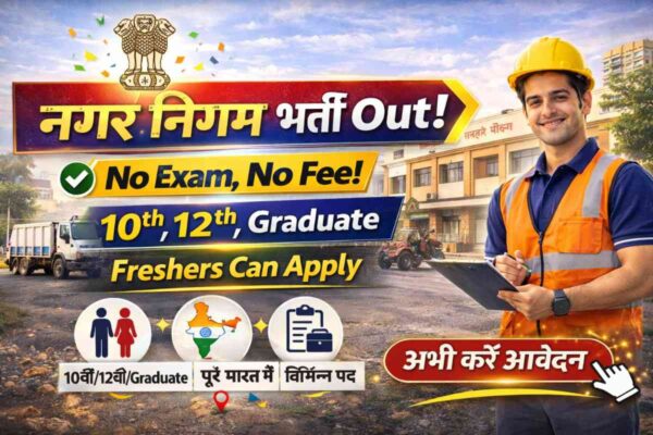 Nagar Nigam Bharti 2026 - Apply Online, No Exam, Direct Selection ...